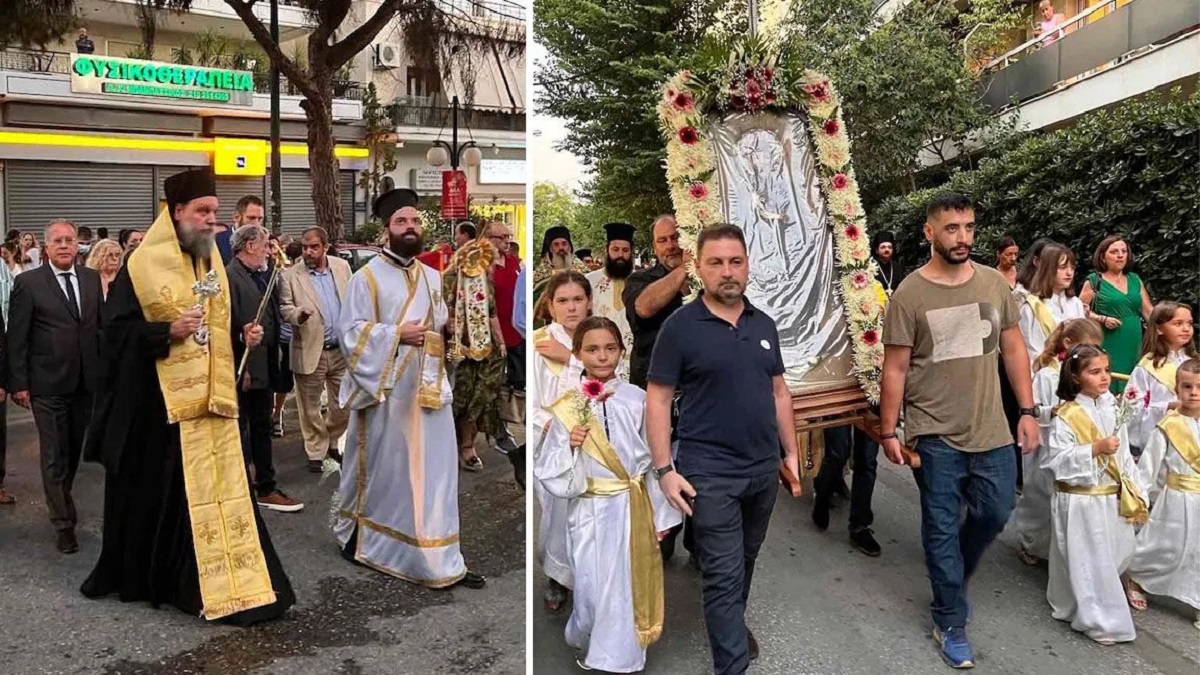 Μεθέορτος Εσπερινός και λιτάνευση Ιεράς Εικόνος Αγ. Ευφημίας στη Νέα ...