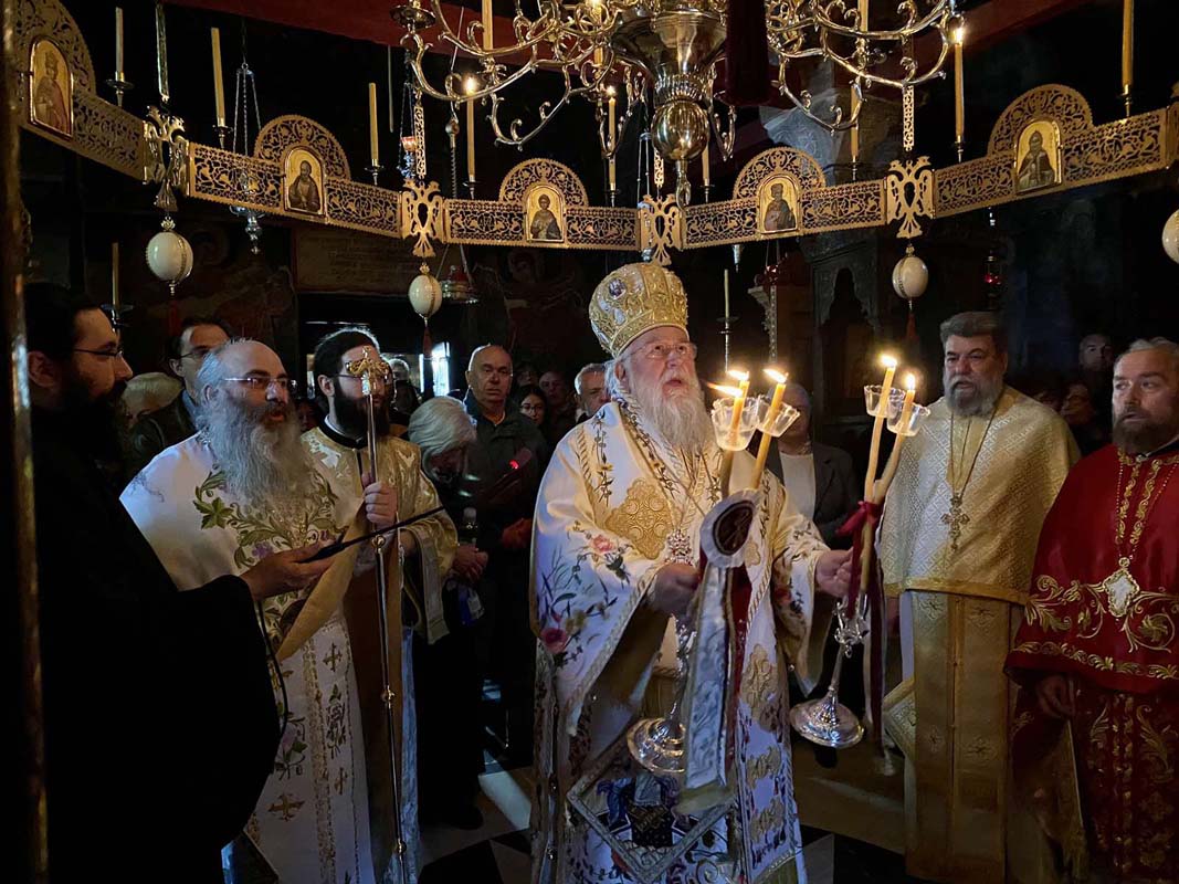Ο Κερκύρας Νεκτάριος στη Μονή της Μετανοίας του για τα 50 έτη μοναχικής ...