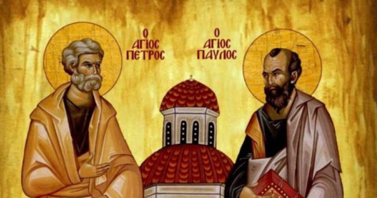 Η εορτή των Αγίων Πρωτοκορυφαίων Αποστόλων Πέτρου και Παύλου στην Ιερά ...